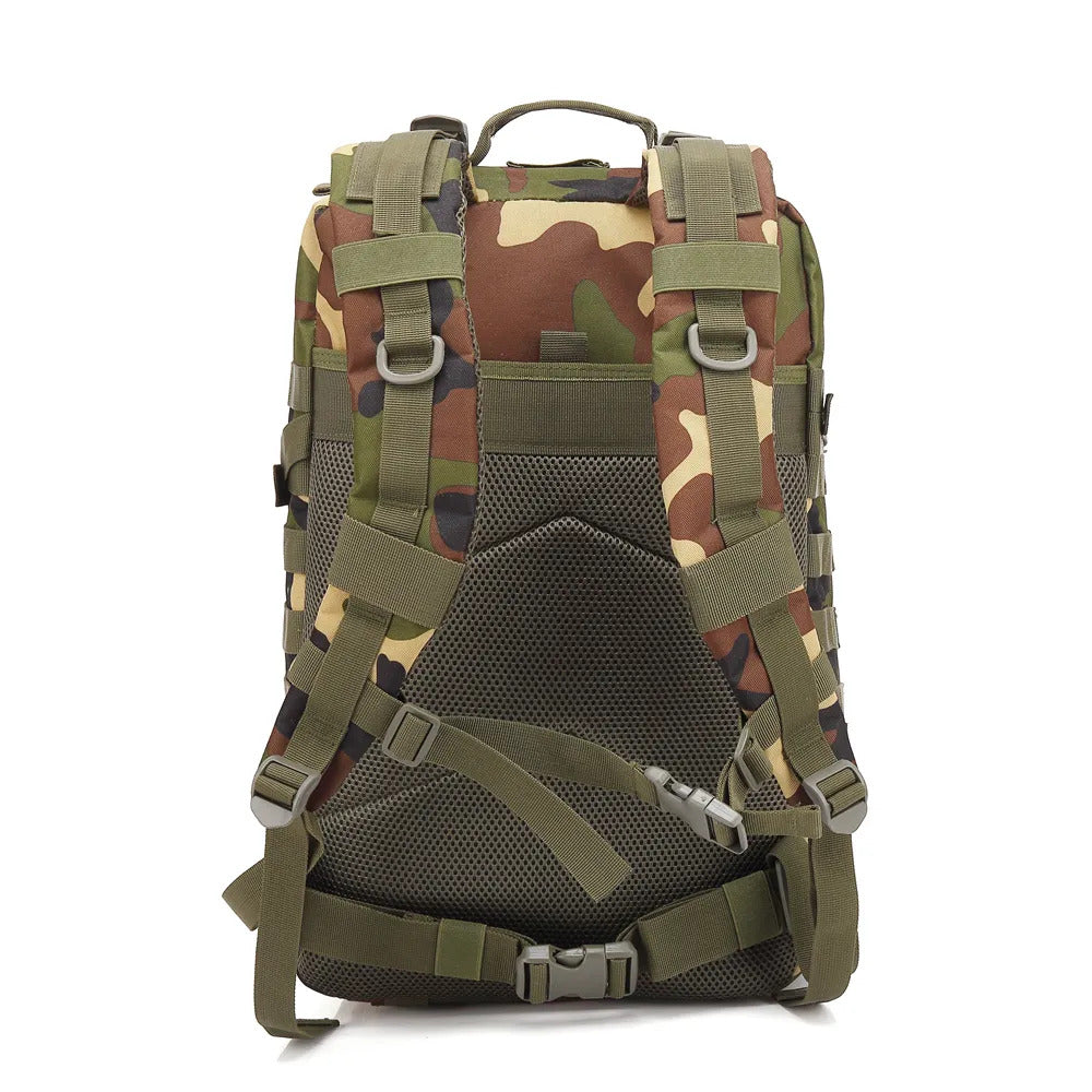 Army Camo 45L Military Tactical Backpack Molle EDC Hiking Rucksack ...