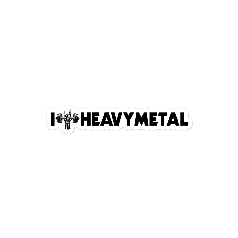 I Heart Heavy Metal Gym Decal Sticker | Iron Discipline Supply Co.