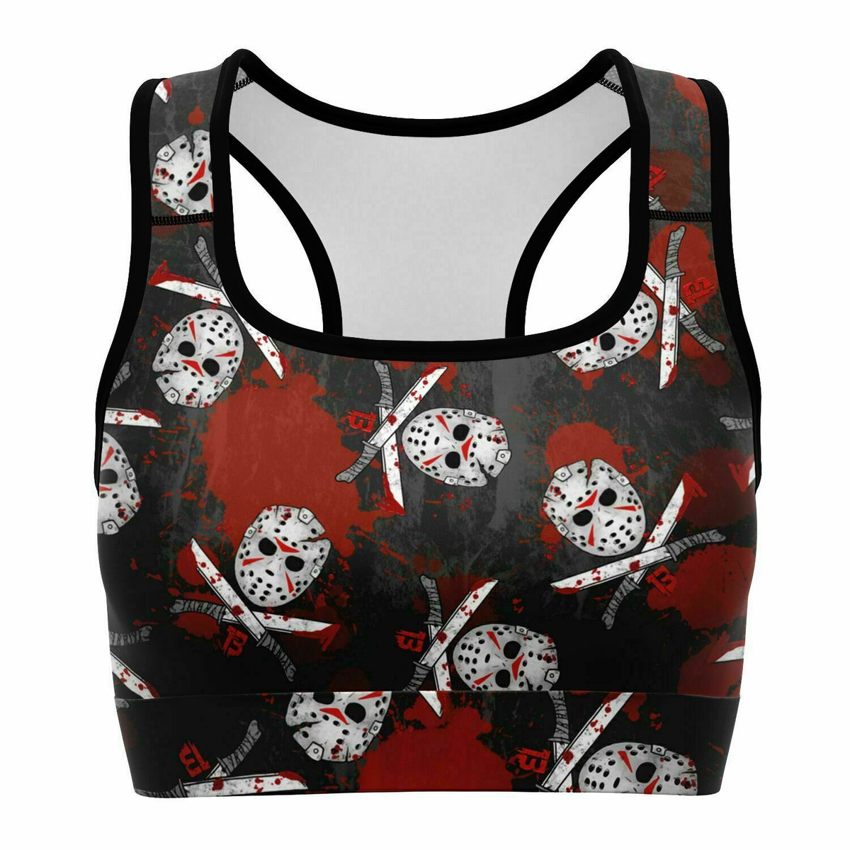 Women's Scary Horror Movies Crystal Lake Killer Jason Athletic Sports ...