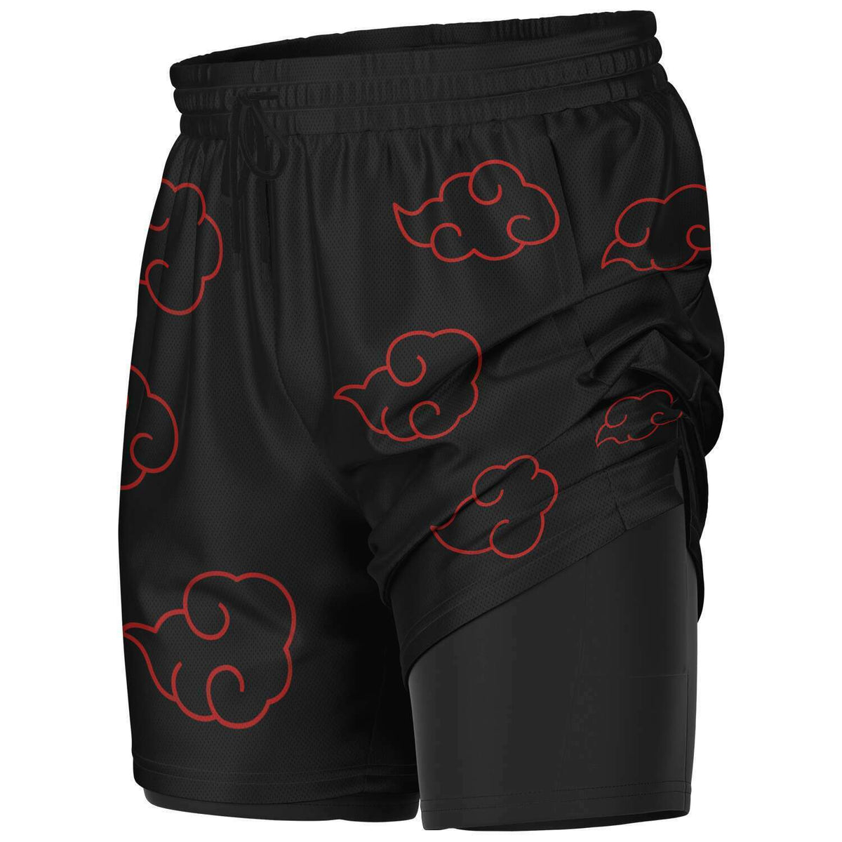Men's 2-in-1 Naruto Storm Akatsuki Clouds Anime Gym Shorts | Iron ...